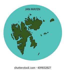 Svalbard Jan Mayen Map Stock Illustration 411686029