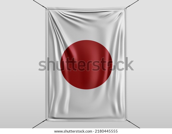 Japan 3d Render Flag Isolated White Stock Illustration 2180445555 ...
