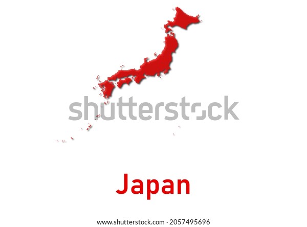 Japan Map Map Japan Made Red Stock Illustration 2057495696 | Shutterstock