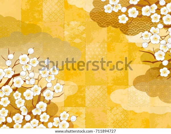 Japanese Pattern Background Stock Illustration 711894727