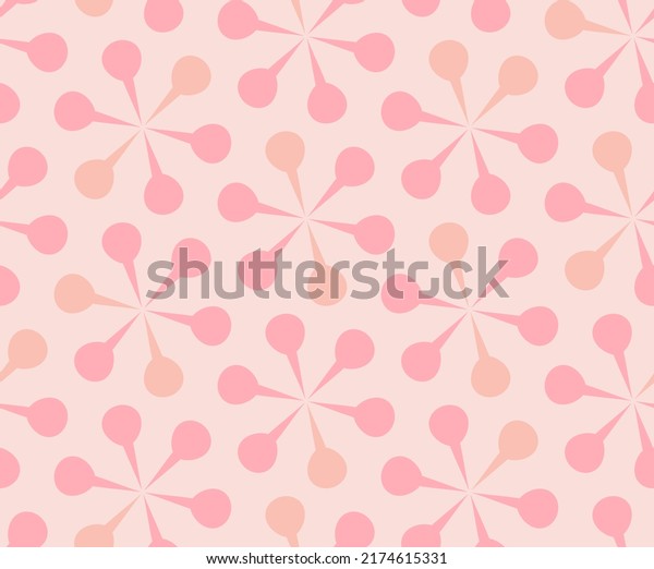 Japanese Style Cute Pattern Soft Pink Stock Illustration 2174615331 ...