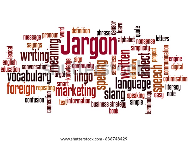 Jargon Word Cloud Concept On White Stock Illustration 636748429 ...