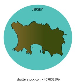 Jersey Map Stock Illustration 409832596 | Shutterstock