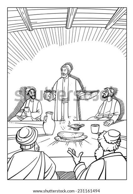 Jesus Christ His Disciples Lords Supper Stock Illustration 231161494 Jesus Christ His Disciples Lords Supper Stock Illustration 231161494