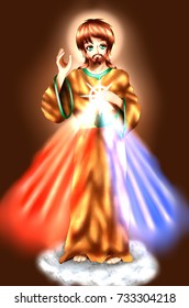 Jesus Mercy Anime Version: ilustración de stock 783812680 | Shutterstock