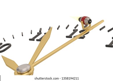 Jet Engine Clock Isolated On White Stock Illustration 1358194211 ...