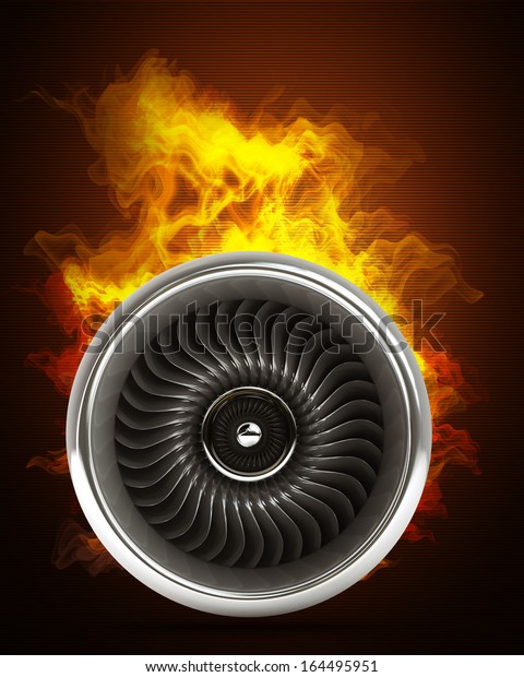 Jet Engine Fire High Resolution 3d 스톡 일러스트 164495951 | Shutterstock