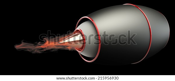 Jet Engine Flames Fire Isolated On Stock Illustration 215956930 ...