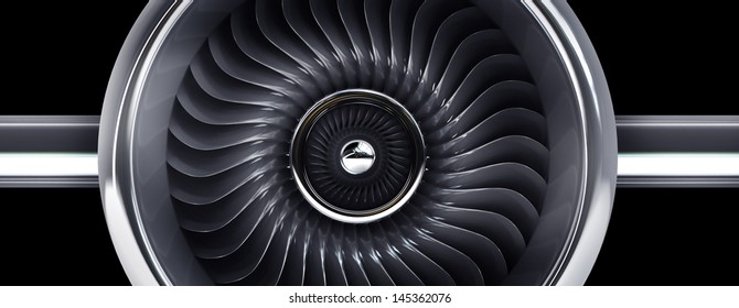 Jet Engine Front View Isolated On Stock Illustration 145362076 ...