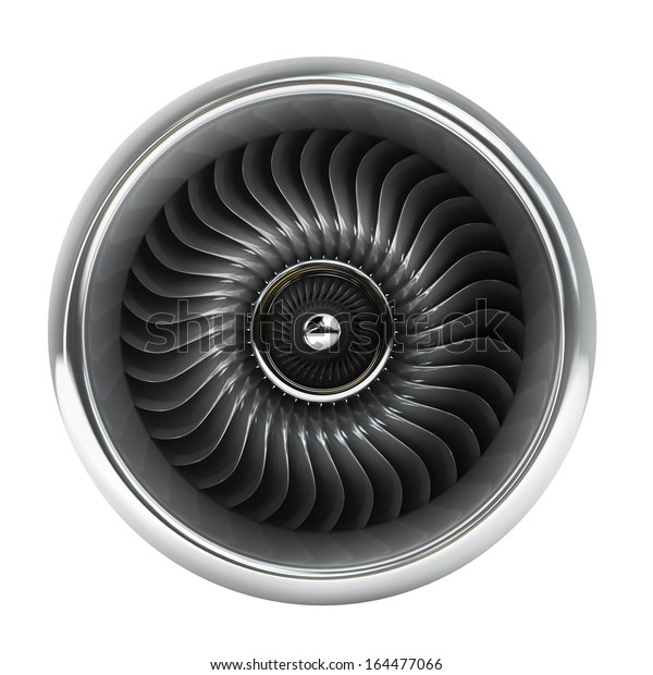 Jet Engine Front View Isolated On Stock Illustration 164477066