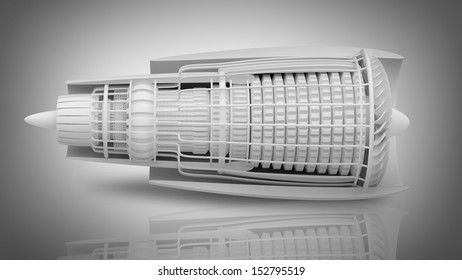 「Jet Engine Inside High Resolution 3d」のイラスト素材 152795519 | Shutterstock