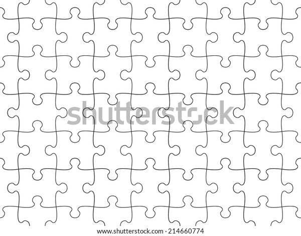 Jigsaw Puzzle Seamless Pattern Stock Illustration 214660774 | Shutterstock