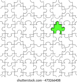 Jigsaw Seamless Pattern Hand Drawing Stock Illustration 473266408 ...
