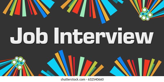 Job Interview Dark Colorful Elements Stock Illustration 632540660 ...