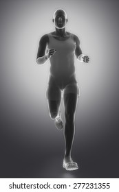 Jogging Man Front View Stock Illustration 277231355 | Shutterstock