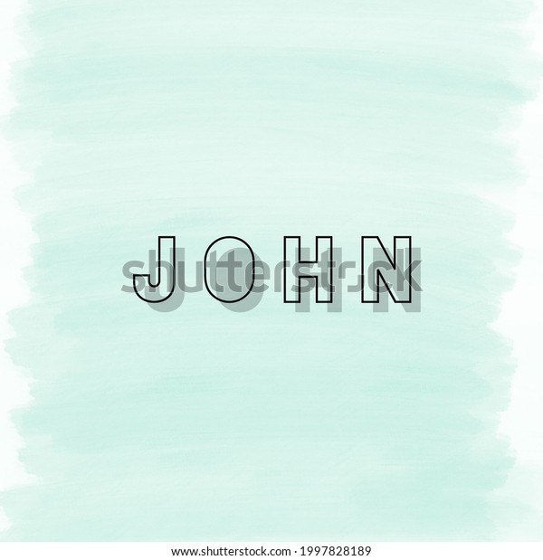 John Calligraphic Spelling Name Greeting Invitation Stock Illustration ...