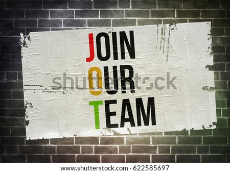 Join Our Team Poster Concept Stock Illustration 622585697 - Shutterstock
