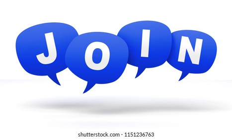 Join Speech Bubbles 3d Concept Illustration Stock Illustration ...