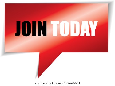 Join Today Red Speech Bubbles Square Stock Illustration 352666601