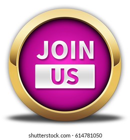 Join Us Button Isolated 3d Illustration Stock Illustration 614781050