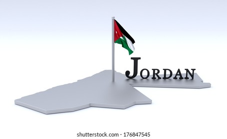 Jordan Map : illustration de stock 176847545 | Shutterstock