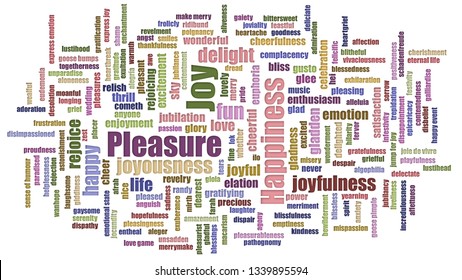 Joy Word Cloud Jumbled On White Stock Illustration 1339895594 ...