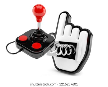 Joystick Web Cursor Isolated On White Stock Illustration 1216257601 ...