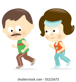 Man Chase Woman Cartoon Vector: เวกเตอร์สต็อก (ปลอดค่าลิขสิทธิ์ ...