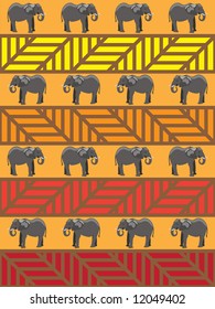 Jpeg Illustration Repeating Elephant Pattern Tile Stock Illustration ...