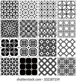 Similar Images, Stock Photos & Vectors of Set of monochrome geometric ...