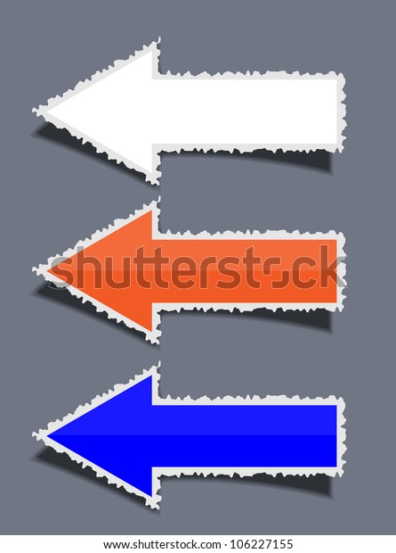 Jpeg Version Business Torn Arrow Set Stock Illustration 106227155 ...