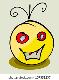 Jpeg Version Yellow Face Monster Stock Illustration 107351237 ...