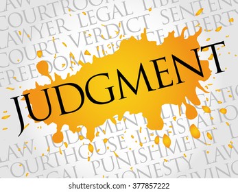 Judgment Word Cloud Concept Stock Illustration 377857222 | Shutterstock