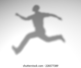 Jumping 3d Man Shadow Render Illustration Stock Illustration 228377389 ...