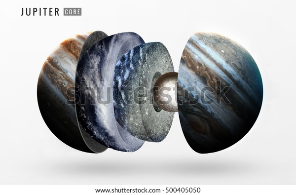 Stock ilustrace „Jupiter Inner Structure Elements This Image“ 500405050