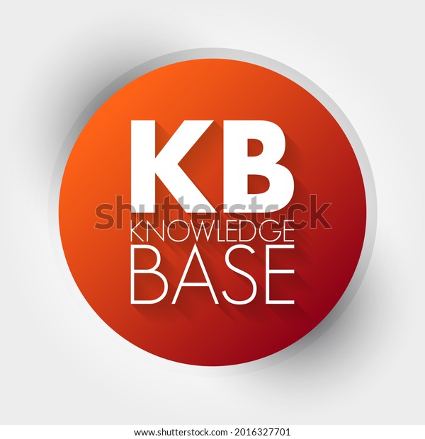 Kb Knowledge Base Acronym Technology Concept Stock Illustration 2016327701