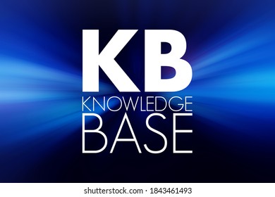 Kb Knowledge Base Technology Used Store Stock Illustration 1843461493 ...