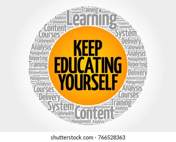 Keep Educating Yourself Circle Word Cloud 스톡 일러스트 766528363 | Shutterstock