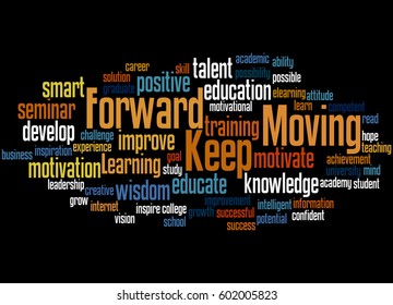 Keep Moving Forward Word Cloud Concept Stock Illustration 602005823 ...