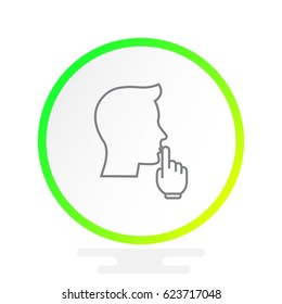 Keep Silence Icon Stock Illustration 623717048 | Shutterstock