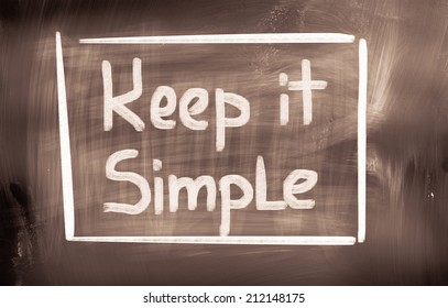 Keep Simple Concept Stock Illustration 212148175 | Shutterstock