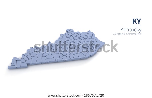 Kentucky State Map 3d State 3d Stock Illustration 1857571720 | Shutterstock
