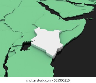 Kenya Map 3d Illustration Stock Illustration 585300215 | Shutterstock