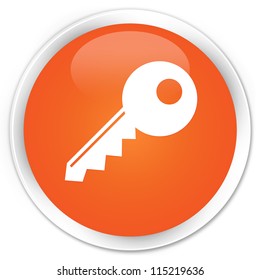 Key Icon Orange Button Stock Illustration 115219636