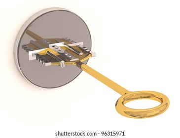 Key Keyhole 3d Model Stock Illustration 96315971 | Shutterstock
