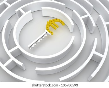 Key Labyrinth 3d Stock Illustration 135780593 | Shutterstock