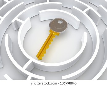 Key Labyrinth 3d Stock Illustration 136998845 | Shutterstock