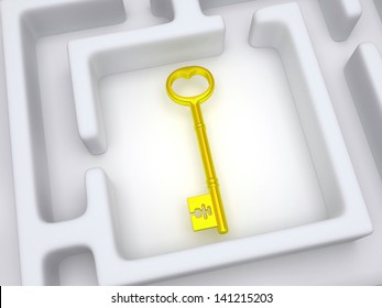 Key Labyrinth 3d Stock Illustration 141215203 | Shutterstock