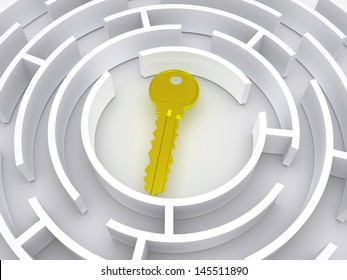 Key Labyrinth 3d Stock Illustration 145511890 | Shutterstock
