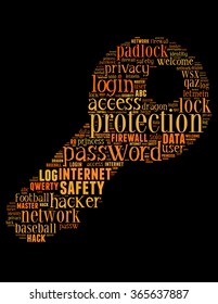 Key Password Word Cloud Concept On Stock Illustration 365637887 ...